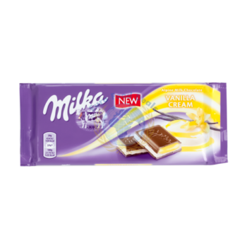 Milka Vanilla Cream Alpine Milk Chocolate 100g - Euro Food Deals
